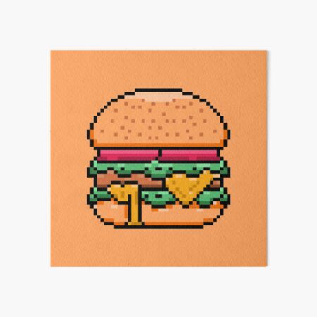 "Cheeseburger Pixel Art" Art Board Print for Sale by subratacreative ...