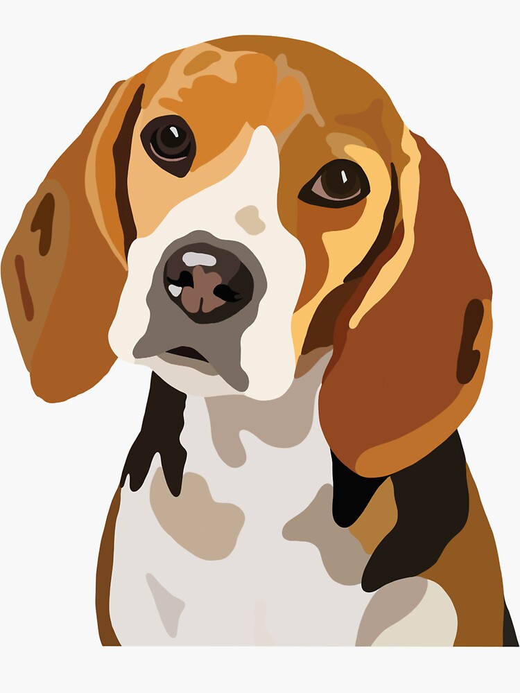 "Beagle Sticker" Sticker for Sale by shutupmacc | Redbubble
