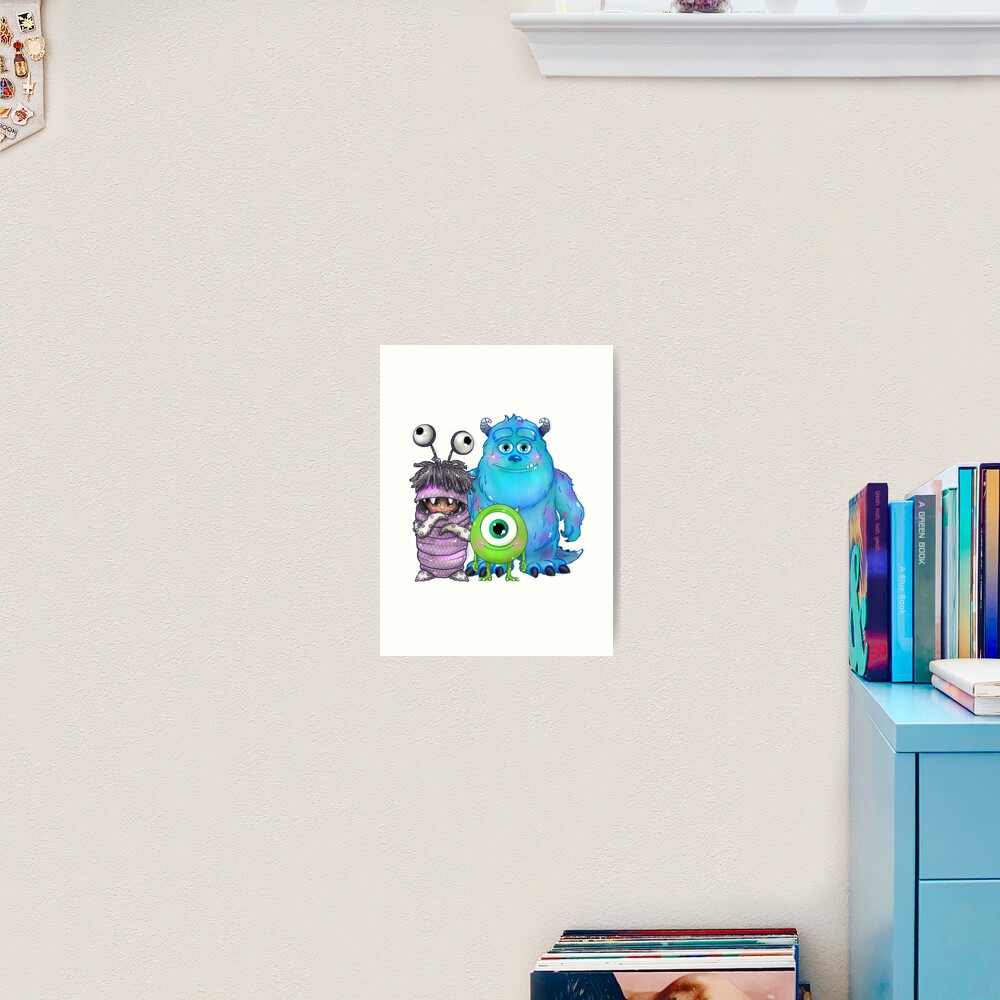 "monsters, inc. Sully, Mike and Boo" Art Board Print for Sale by ...