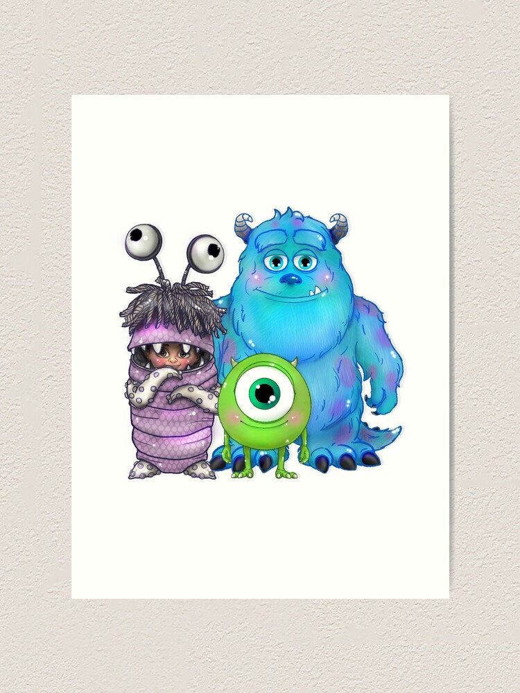 "monsters, inc. Sully, Mike and Boo" Art Print for Sale by Lordprincey ...