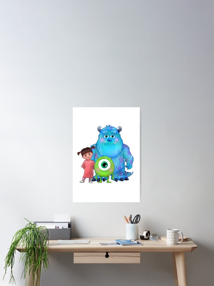 "Boo, Sully, Mike Monsters, inc" Poster for Sale by Lordprincey | Redbubble