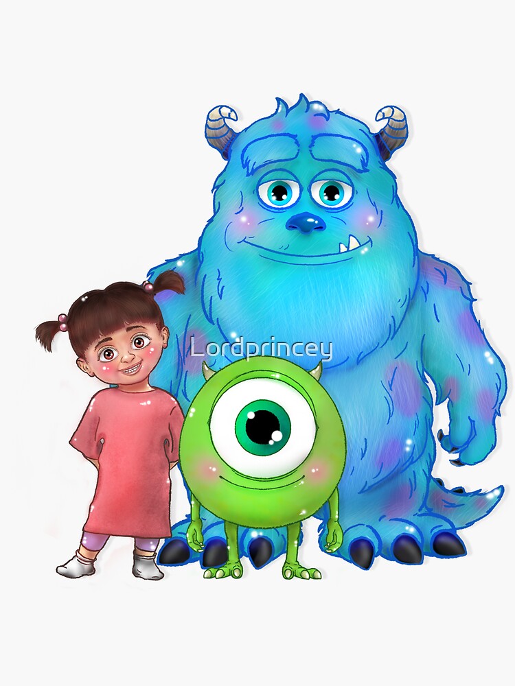 Boo Sully Mike Monsters Inc Sticker For Sale By Lordprincey Redbubble