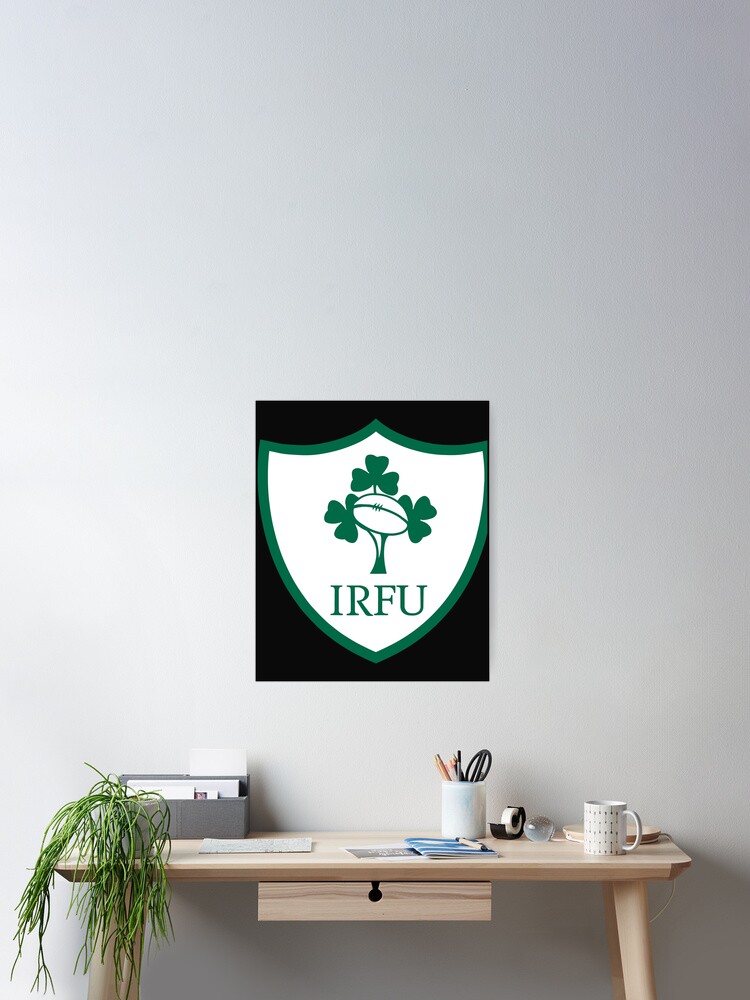 "IRELAND IRFU-RUGBY -BADGES " Poster for Sale by BMSDistribu0201 ...