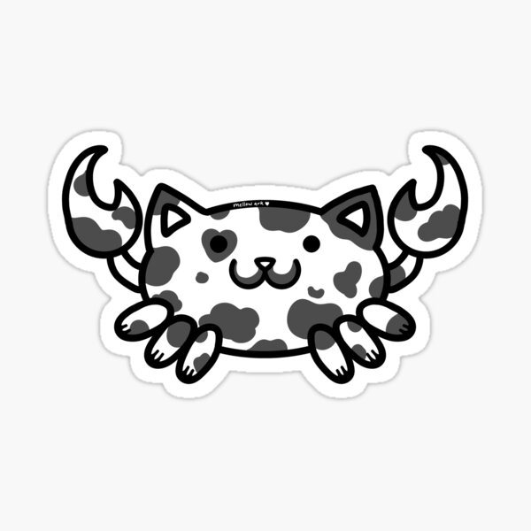 "Cute MooMoo MerMeow "Crabby Cat" Sticker" Sticker for Sale by ...
