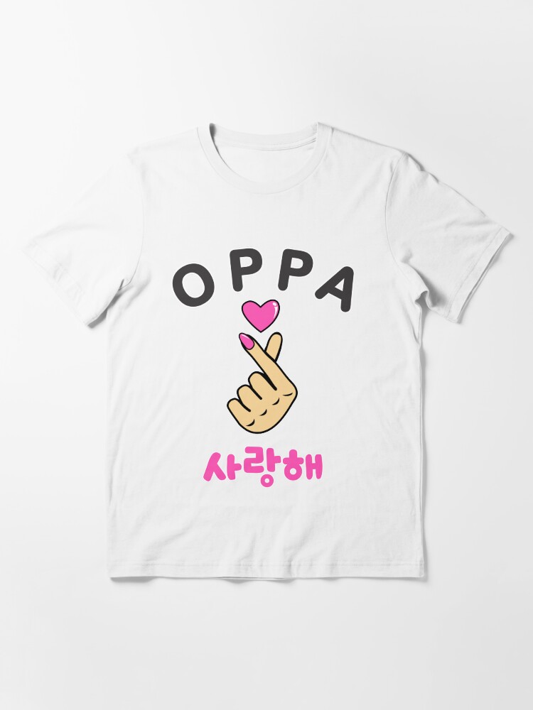 "I Love You Oppa Heart Sign " T-shirt for Sale by mistergoodiez ...