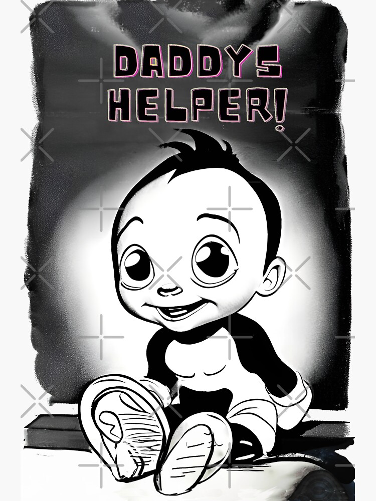 "Daddys Helper" Sticker for Sale by Parody-is-King | Redbubble