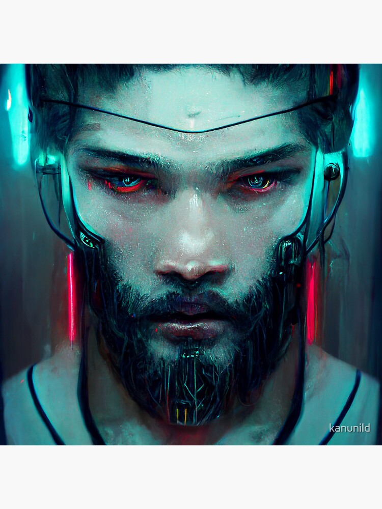 "Cyberpunk God" Sticker for Sale by kanunild | Redbubble