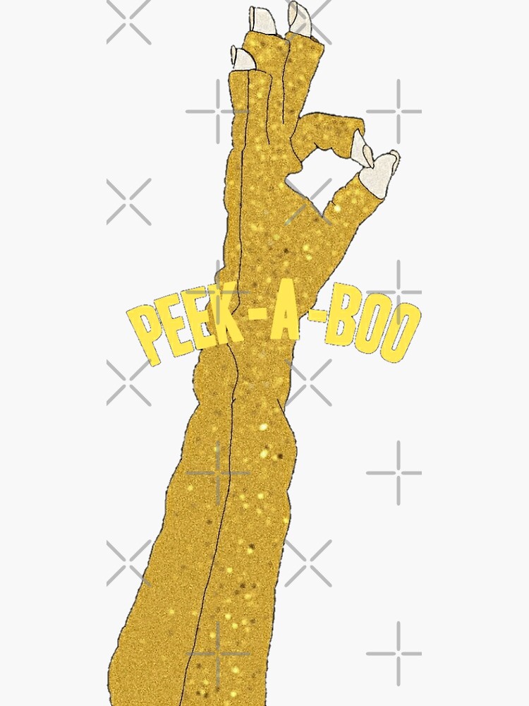 "Peek-a-boo" Sticker for Sale by Peachyprints | Redbubble