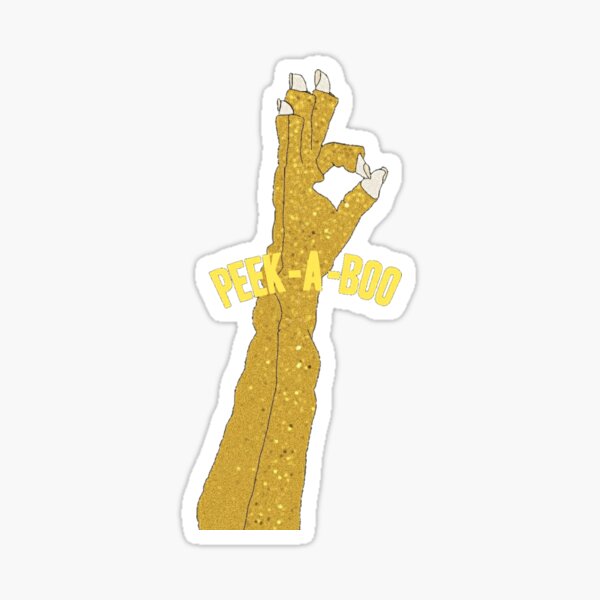 "Peek-a-boo" Sticker for Sale by Peachyprints | Redbubble
