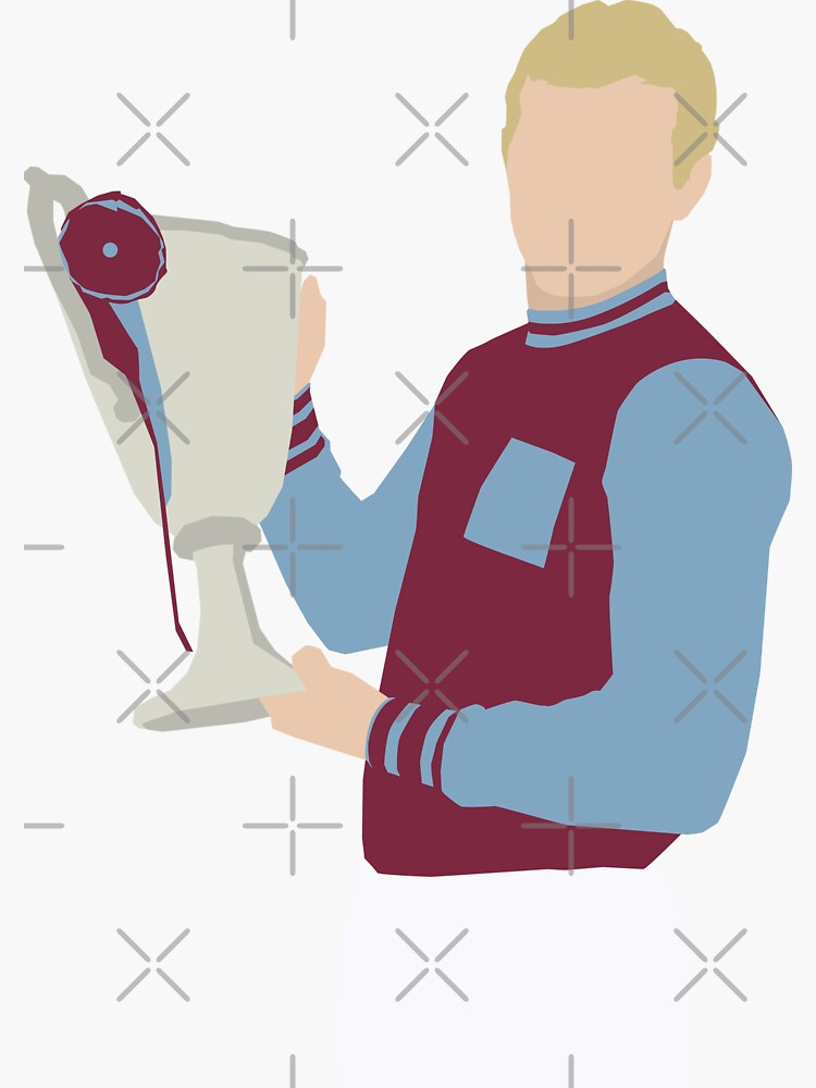 "Bobby Moore WHU 1965 " Sticker for Sale by casualsofficial | Redbubble