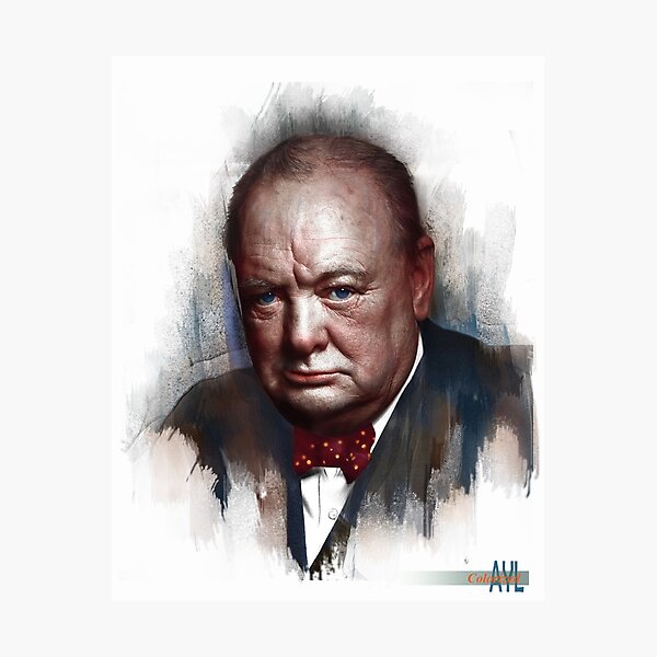 "Winston Churchill, colorized from a photo by Yousuf Karsh 1941 ...