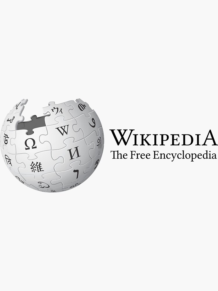 "Wikipedia Logo" Sticker for Sale by GoldenGoose345 | Redbubble