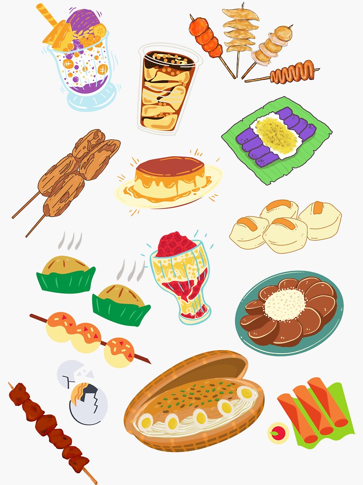 "Pinoy Merienda Design" Sticker for Sale by Snuffleupagus- | Redbubble