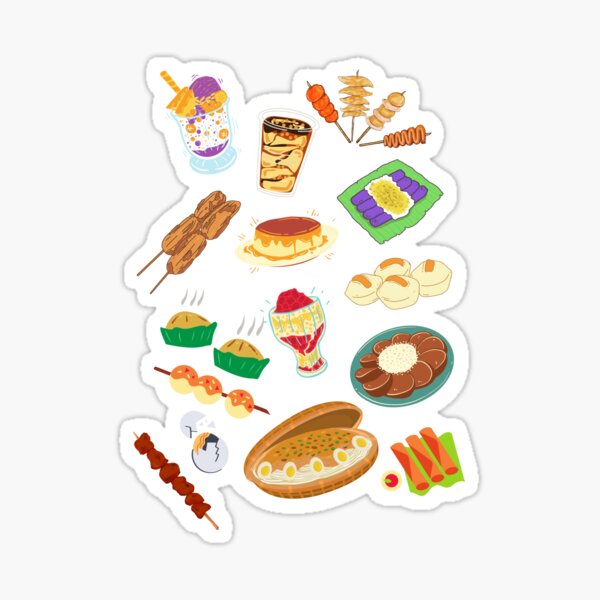 "Pinoy Merienda Design" Sticker for Sale by Snuffleupagus- | Redbubble