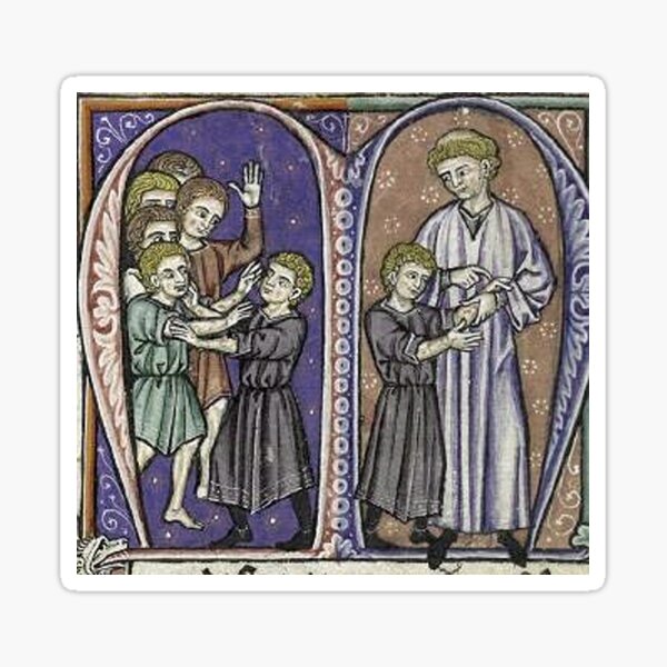 "Medieval book illumination Baldwin the 4th" Sticker by MDMDO | Redbubble