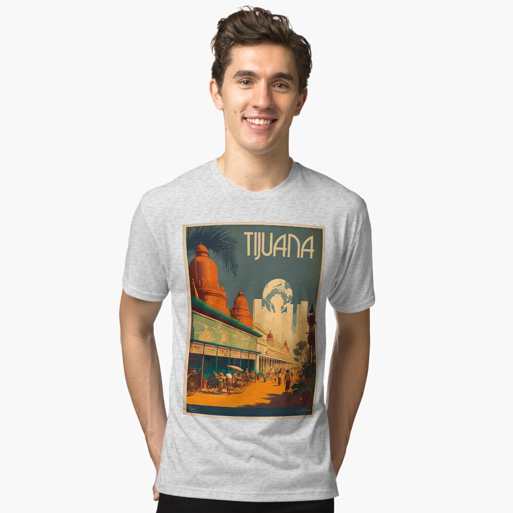 "Tijuana Vintage Travel Art Poster" Sticker for Sale by OldTravelArt ...