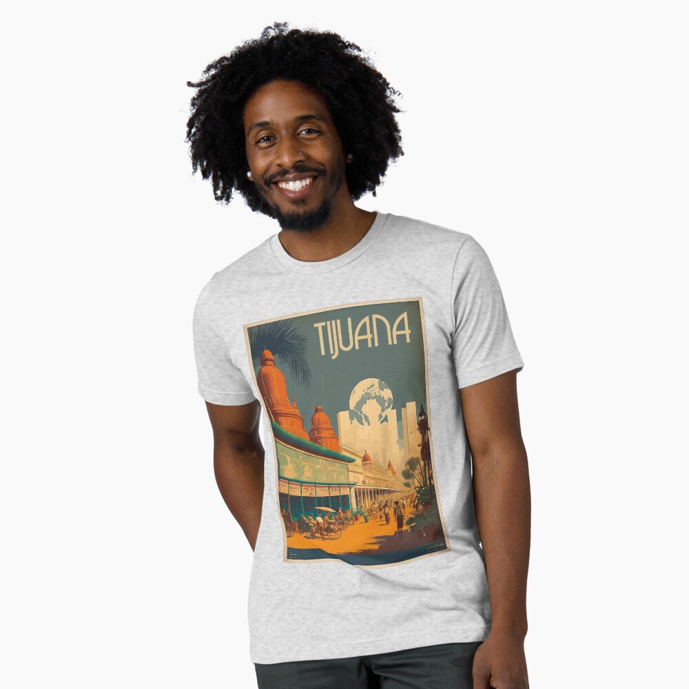 "Tijuana Vintage Travel Art Poster" Sticker for Sale by OldTravelArt ...