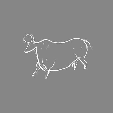 Impression sur toile for Sale avec l'œuvre « Art rupestre. Dessin au ...