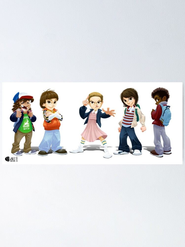 "Stranger Kids" Poster for Sale by cseguritanart | Redbubble