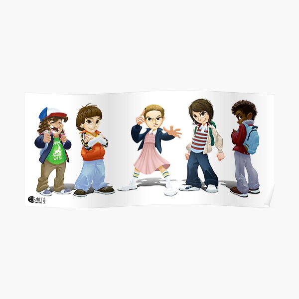 "Stranger Kids" Poster for Sale by cseguritanart | Redbubble
