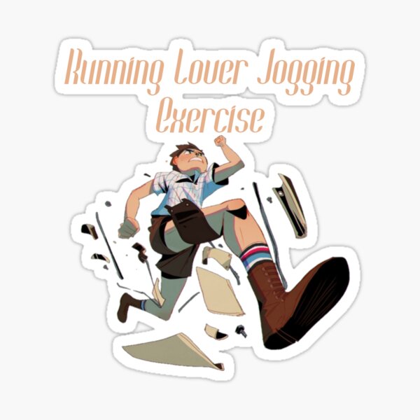 "Running Lover Jogging Exercise" Sticker for Sale by Mandalinoart ...