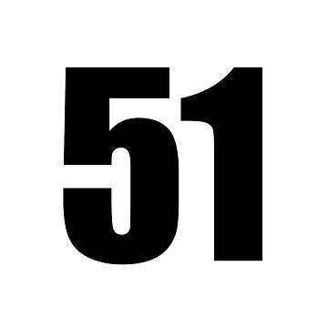 "Racing number 51" Sticker by stickerwicker | Redbubble
