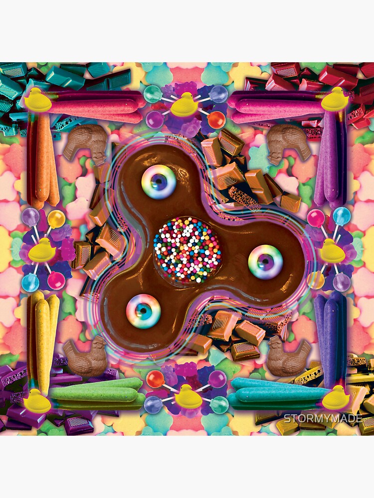 "Spiral into the chocolate fidget spinner" Sticker for Sale by ...