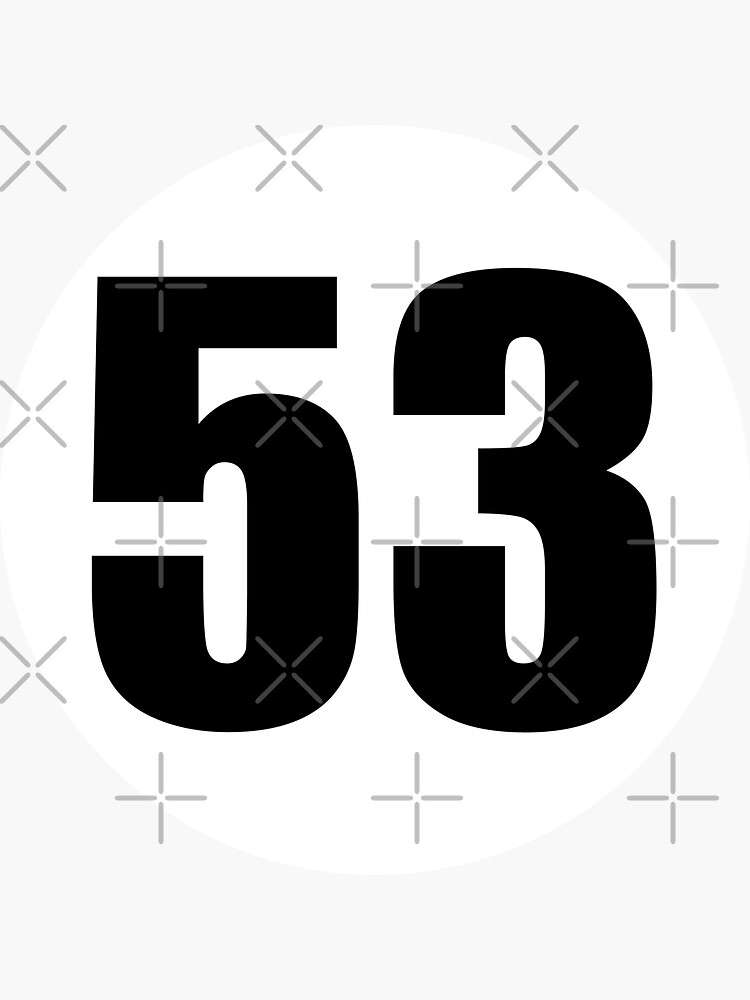 "Racing number 53" Sticker for Sale by stickerwicker | Redbubble