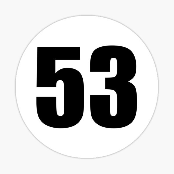 "Racing number 53" Sticker for Sale by stickerwicker | Redbubble