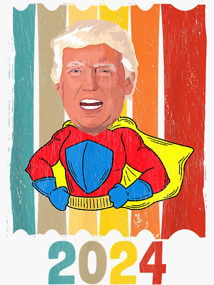 "Retro Trump 2024 Digital Trading Card Costume " Sticker for Sale by ...