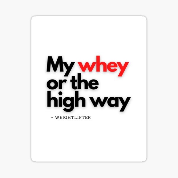 "Whey protein gym joke" Sticker for Sale by Zenebech | Redbubble