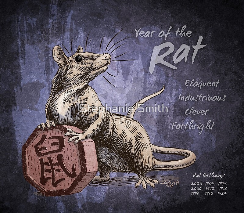 "Year of the Rat Calendar" by Stephanie Smith | Redbubble