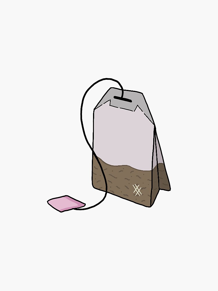 "Tea Bag" Sticker for Sale by NicBexDesigns | Redbubble