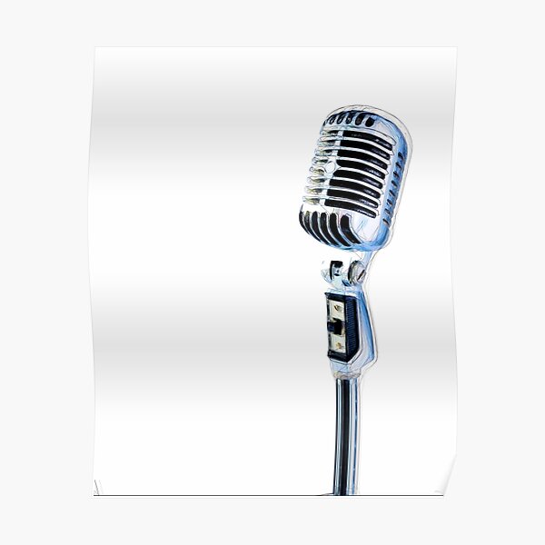 Microphone Posters | Redbubble
