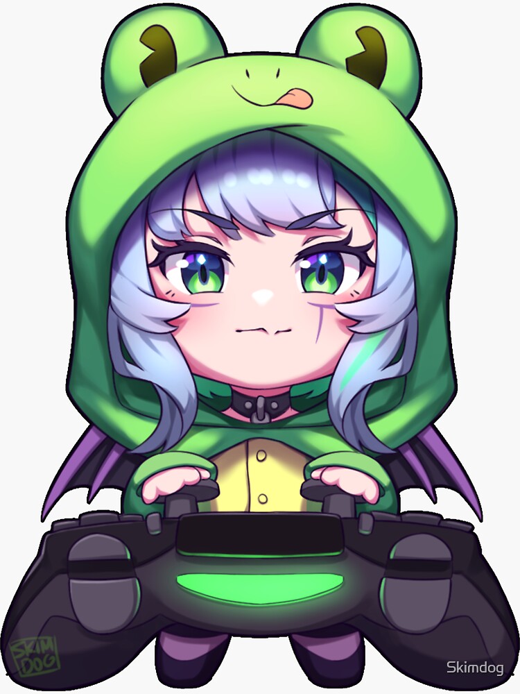 "Froot Frog Gamer" Sticker for Sale by Skimdog | Redbubble