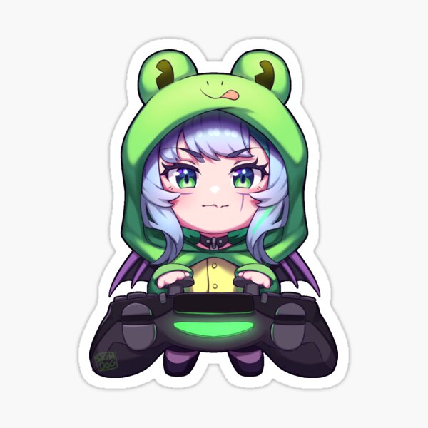 "Froot Frog Gamer" Sticker for Sale by Skimdog | Redbubble