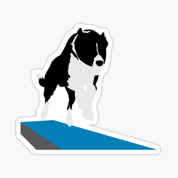 "Border Collie Dog Walk" Sticker for Sale by Kat-su | Redbubble