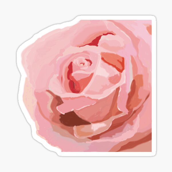 "Pink rose" Sticker for Sale by Hansyshop | Redbubble