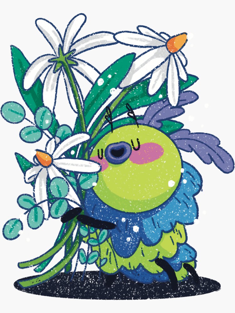 "Bug with flowers" Sticker for Sale by Soniadrawsstuff | Redbubble