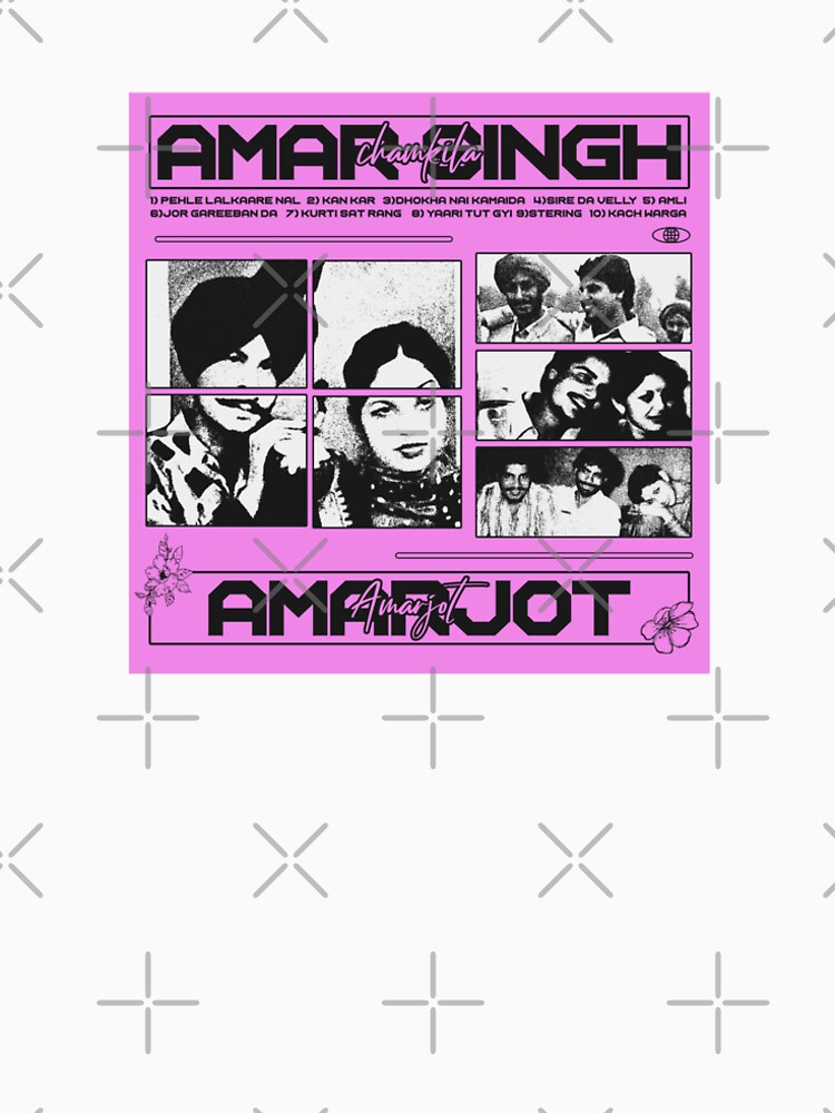 "Chamkila and Amarjot" T-shirt for Sale by hrekh | Redbubble | chamkila ...