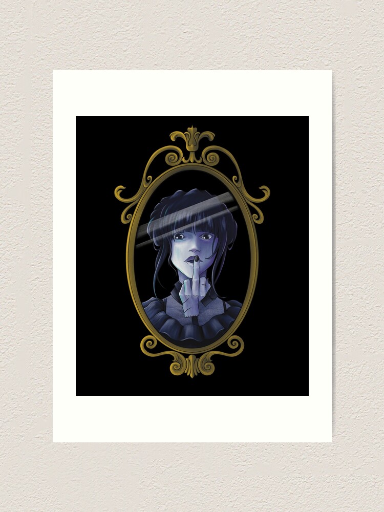 "Middle finger wednesday addams" Art Print for Sale by witrasno | Redbubble