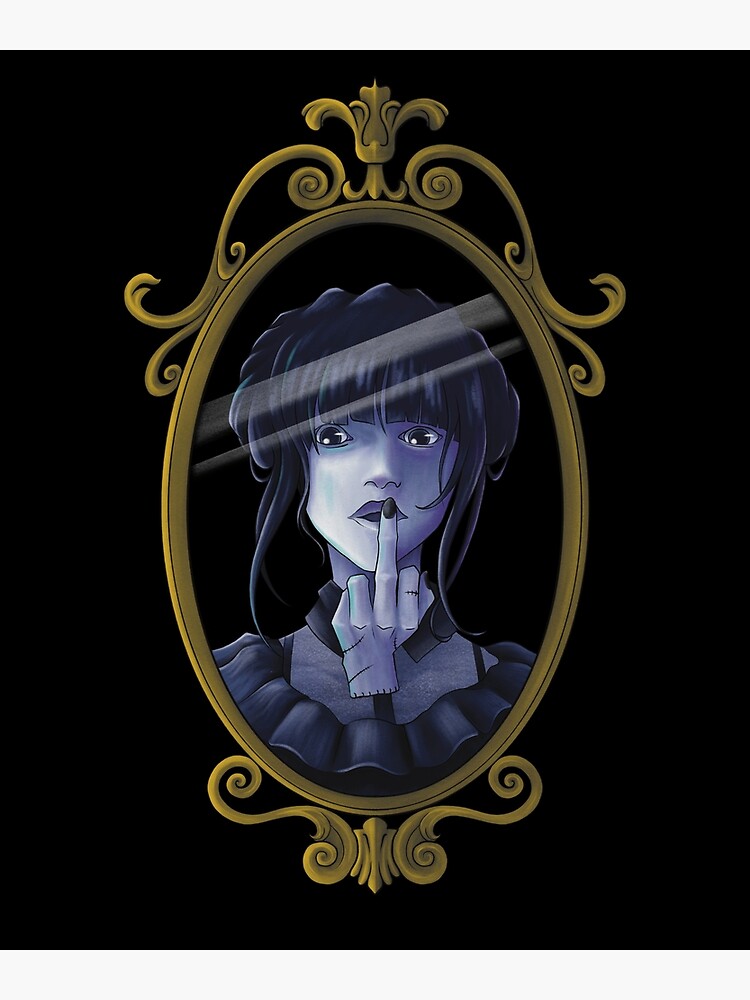 "Middle finger wednesday addams" Art Print for Sale by witrasno | Redbubble