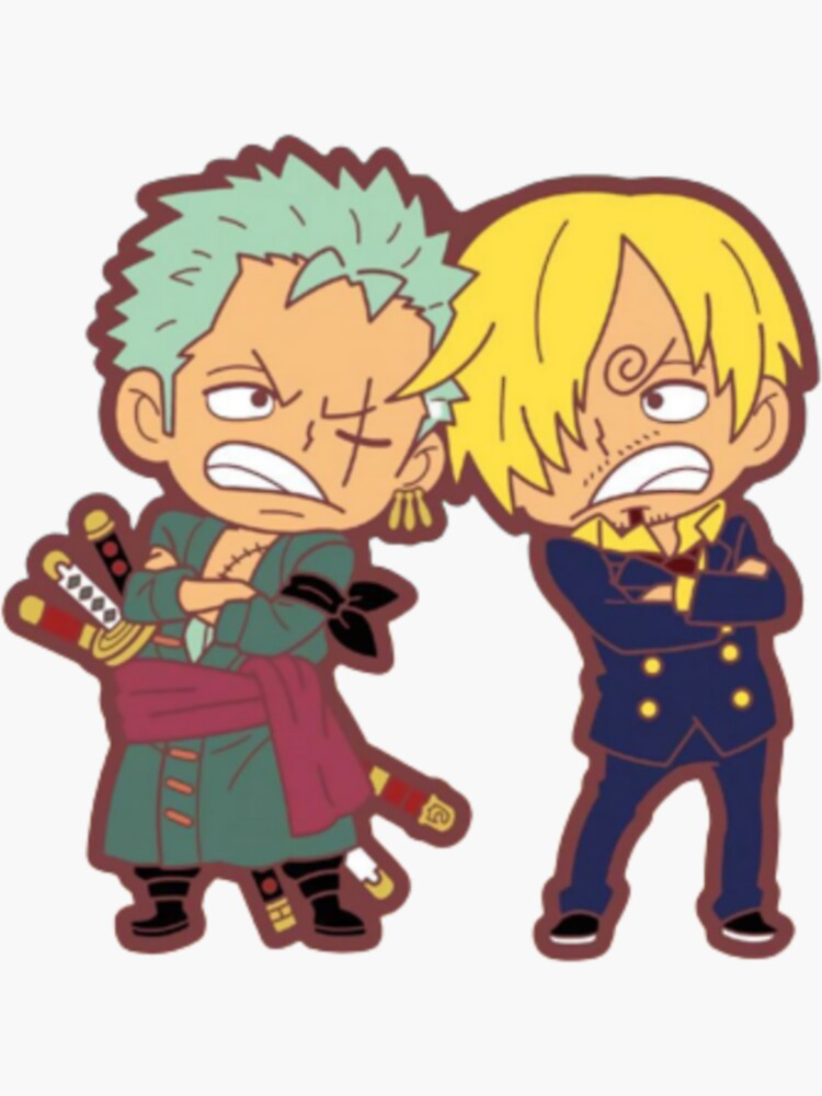 "Zoro and Sanji one piece" Sticker by Swidoni | Redbubble