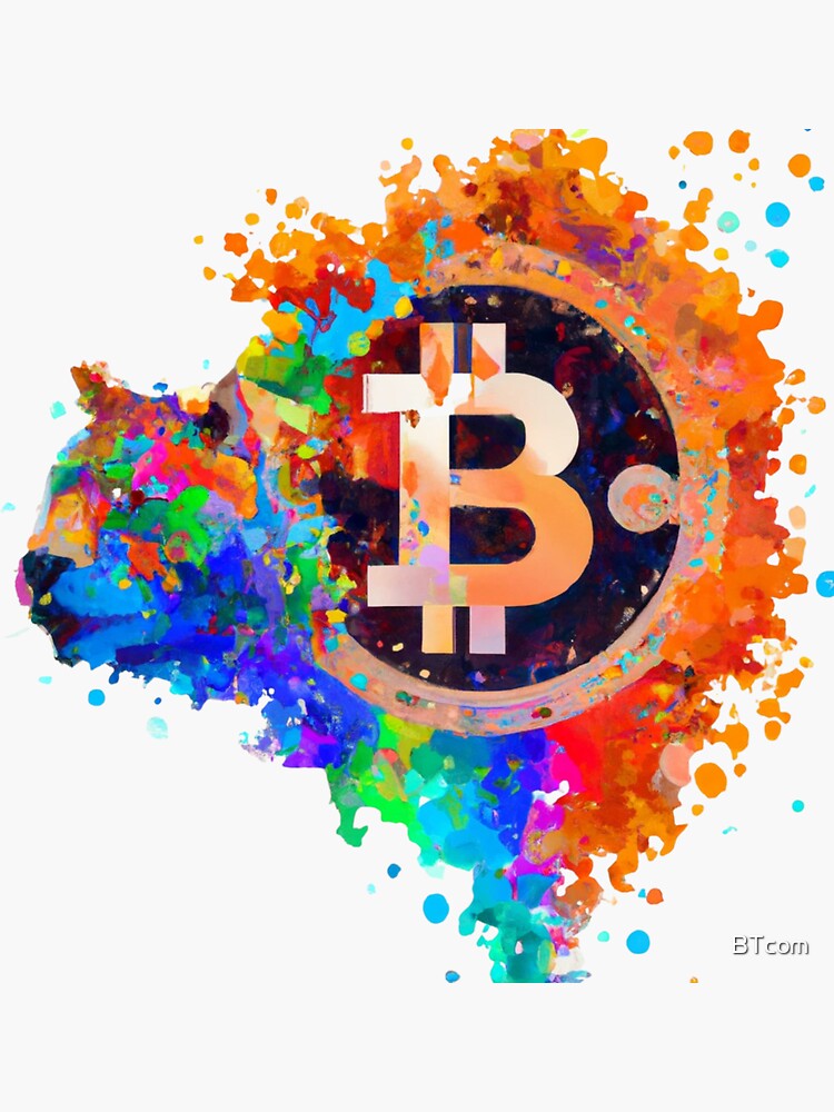 "Bitcoin animal revolution logo crypto-currency" Sticker for Sale by ...