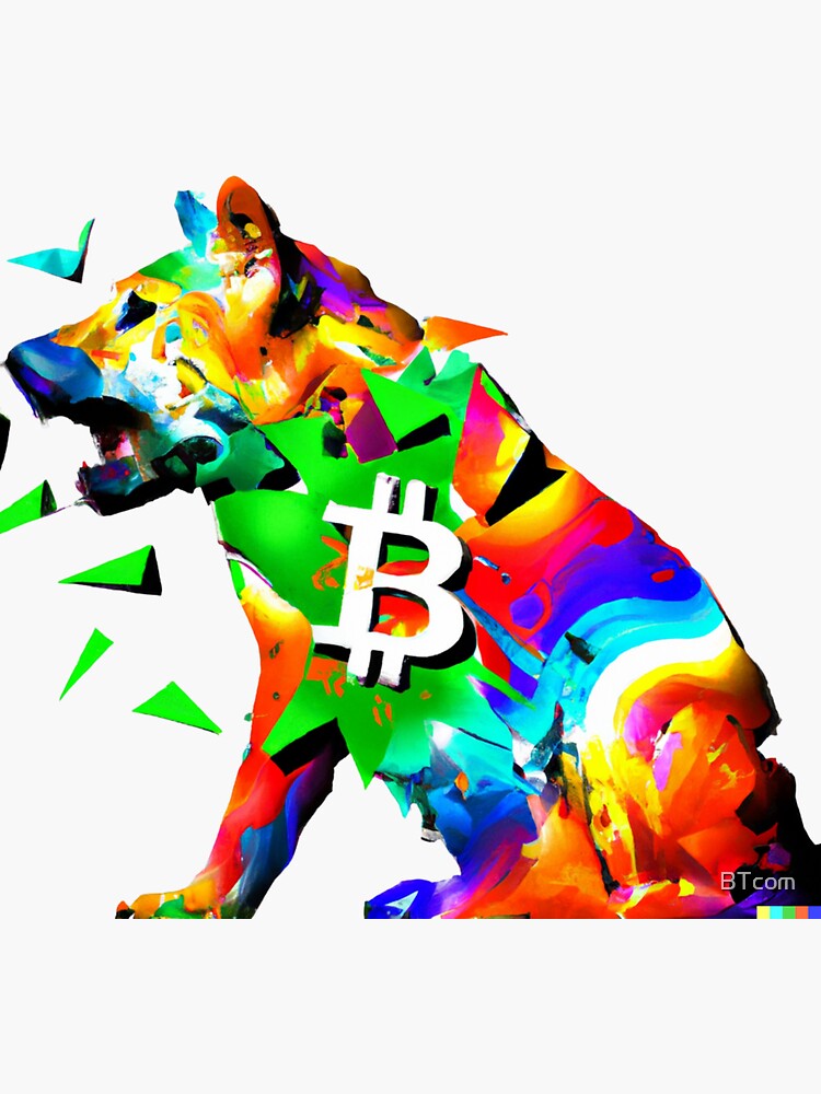 "Bitcoin animal revolution logo crypto-currency" Sticker for Sale by ...
