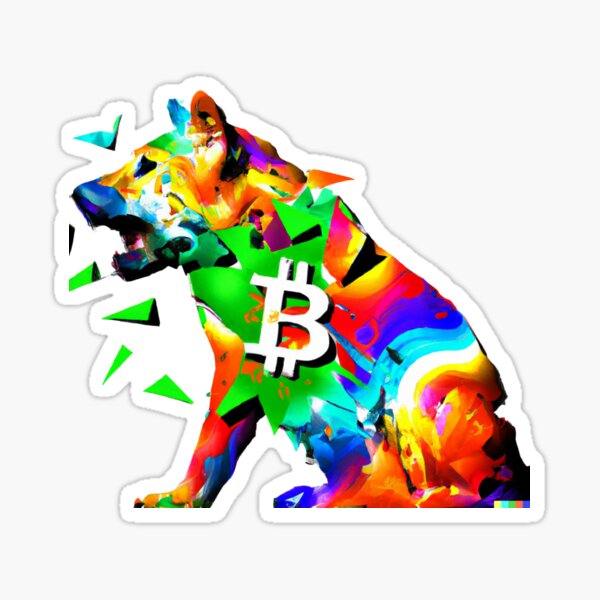 "Bitcoin animal revolution logo crypto-currency" Sticker for Sale by ...