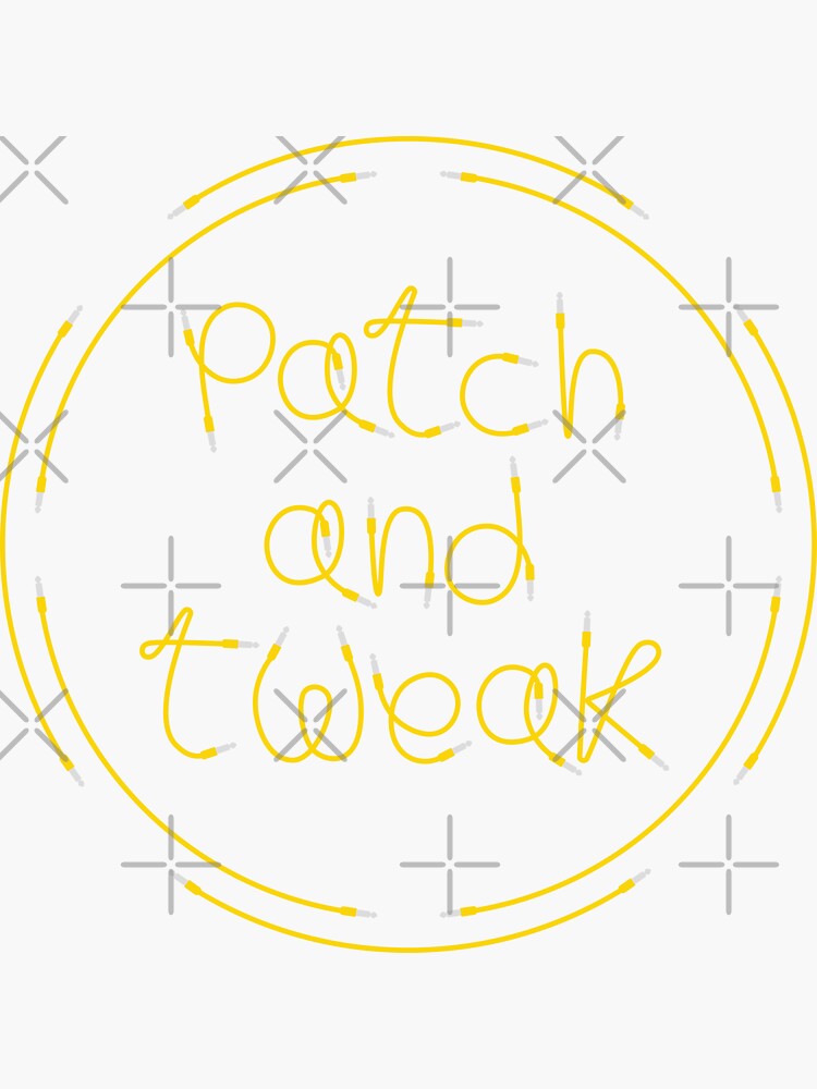 "Patch and Tweak Modular Synth Patch Cables" Sticker for Sale by ...