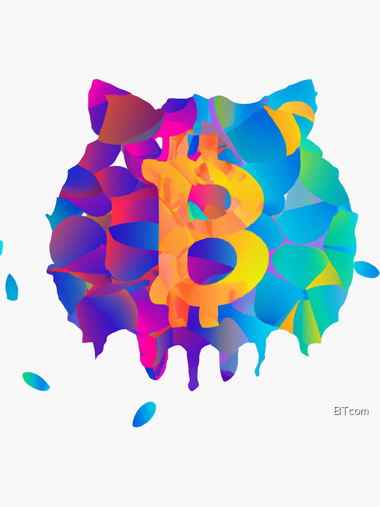 "Bitcoin animal revolution logo crypto-currency" Sticker for Sale by ...