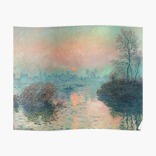 "Claude Monet Sunset on the Seine" Poster for Sale by EcoArtLab | Redbubble
