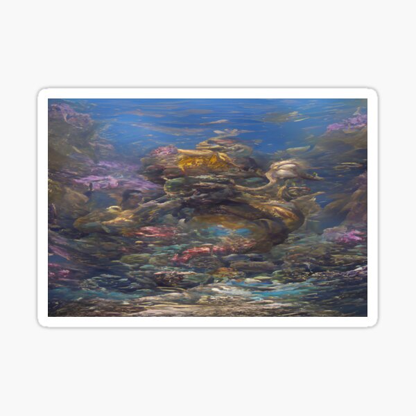 "Under the sea" Sticker for Sale by vawnbillionaire | Redbubble